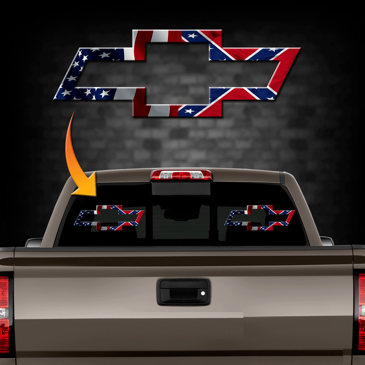 Dual Flag Bowtie Slide Window – Gift Shop City