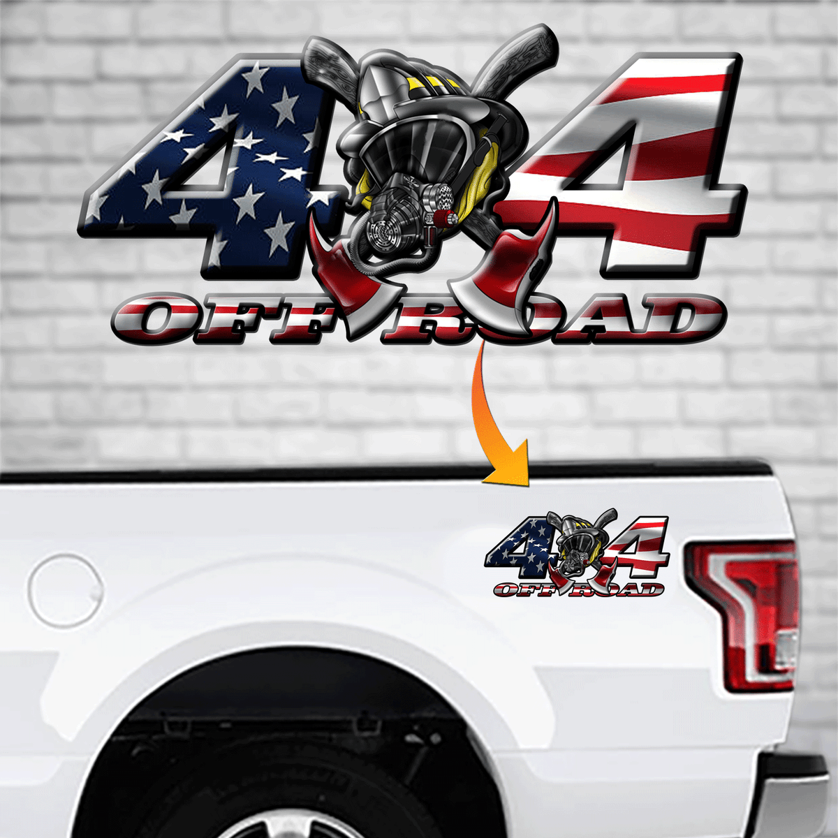 4x4 Firefighter Truck Decal – Gift Shop City